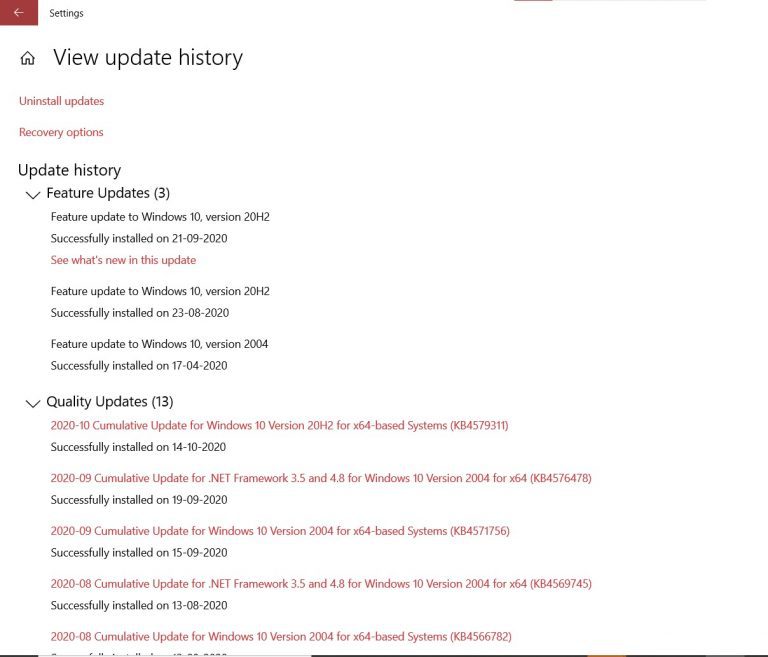 What's new in Windows 10 20H2 update