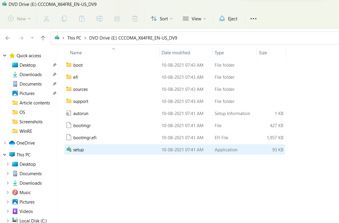 Install Windows 11 offline
