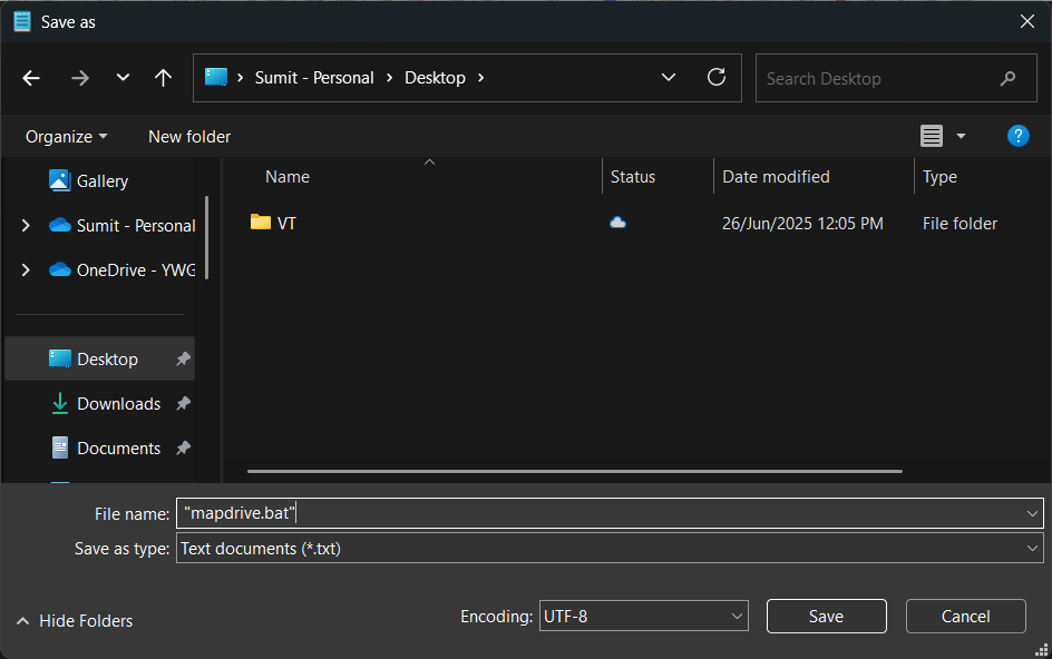 Map or add network drive in Windows 11 using CMD