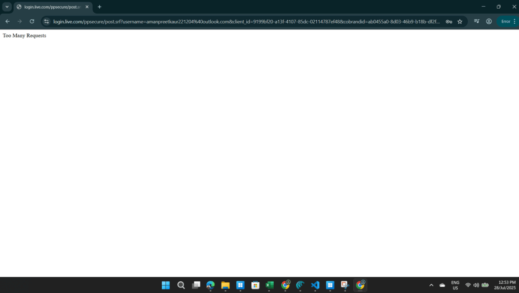 How to fix Too Many requests error in Outlook