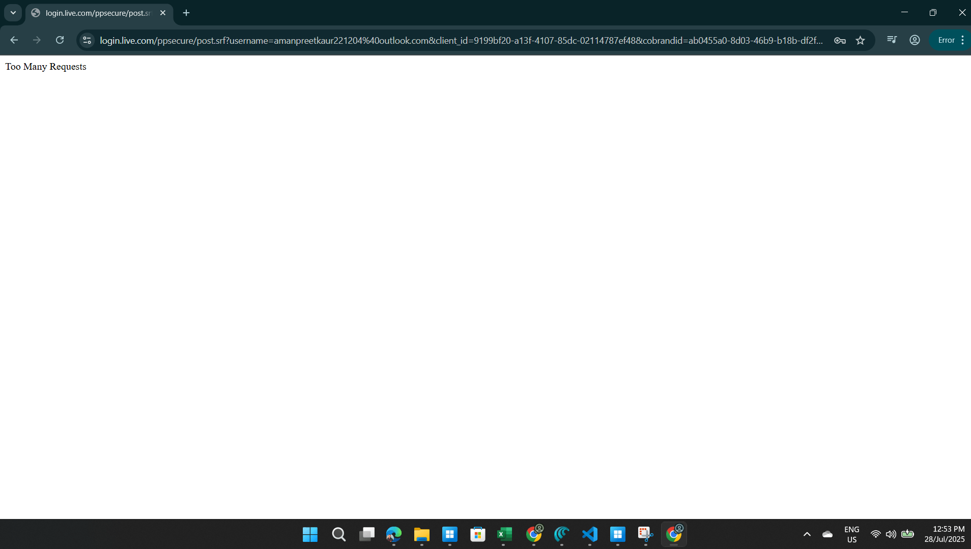 How to fix Too Many requests error in Outlook