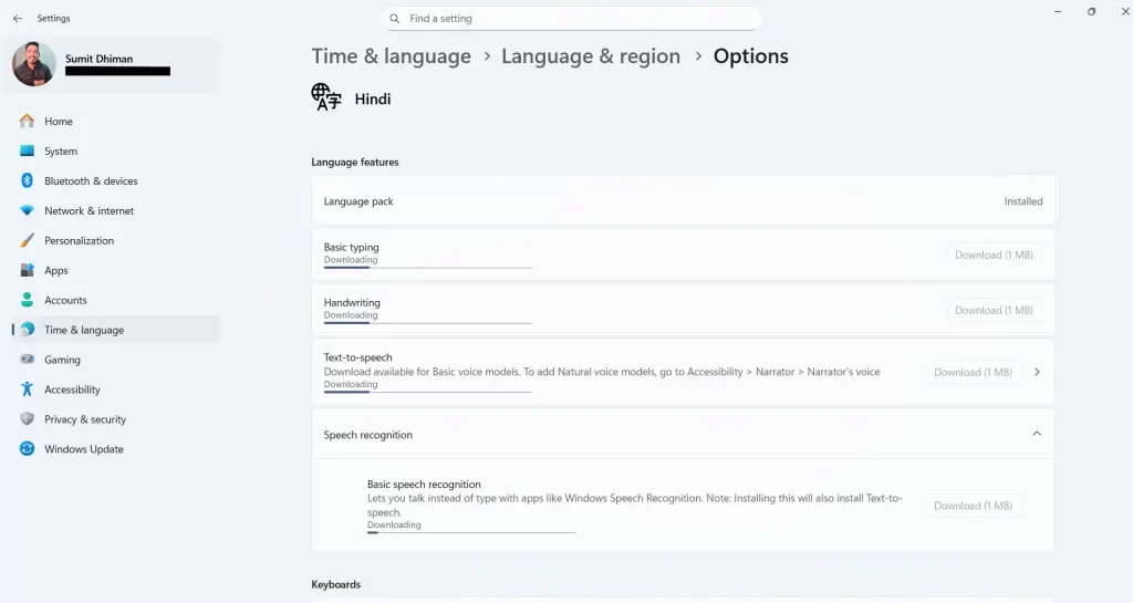 Configure Microsoft Indic tool on Windows 10 / 11