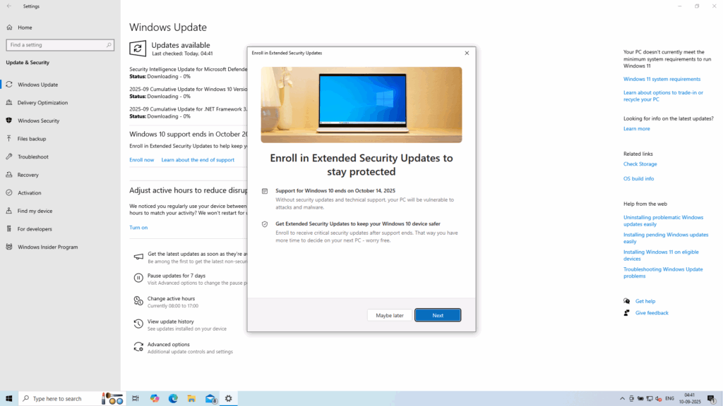 [Easy Fix] Can't enroll in Windows 10 ESU Program